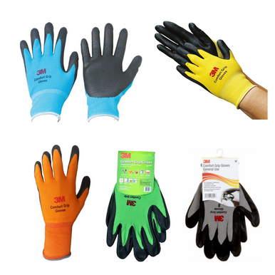3M Comfort Grip Gloves (Assorted Colors & Sizes) | Selffix DIY