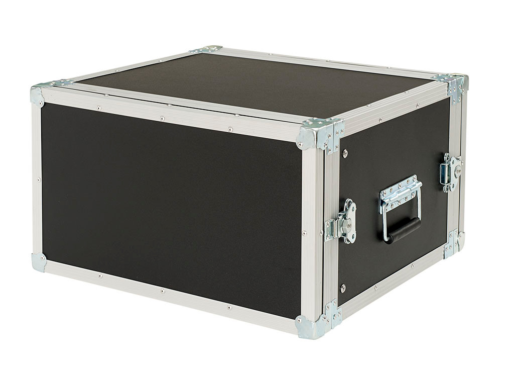 6 Space 6u 16" Deep 3/8" Ply ATA Effects Rack Case (Dolly Wheels ...