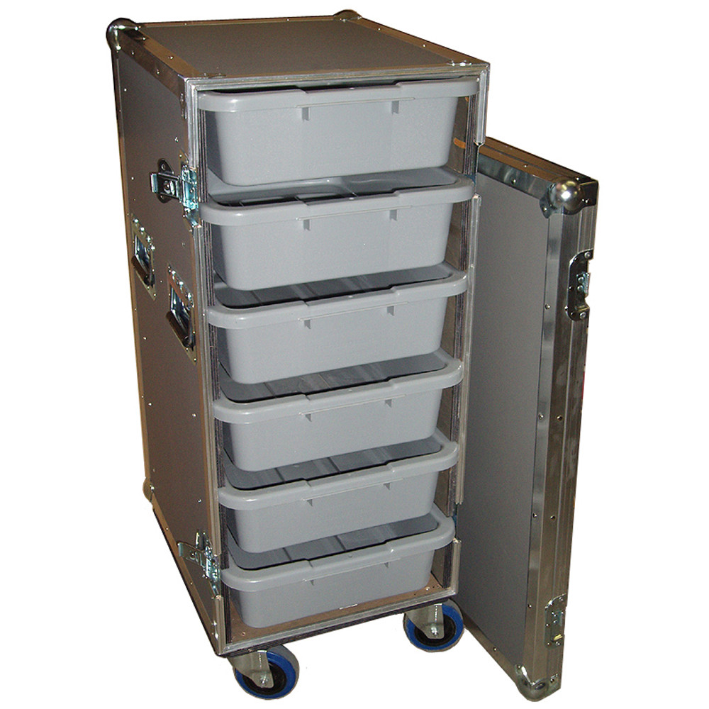 Heavy Duty 6 Tub ATA Drawer Case 18" x 31" x 36"