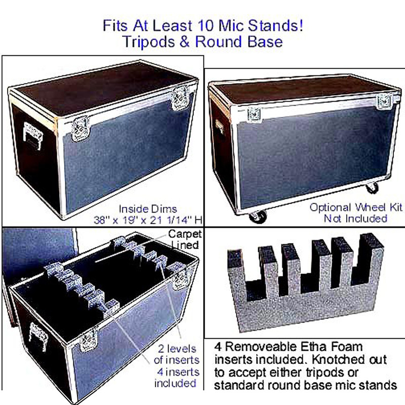 Microphone Stand Case Microphone Stand Flight Case 12 In 1 China