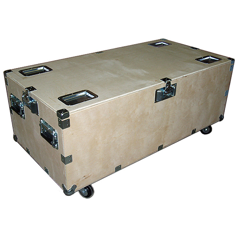 48" Crate Style Trunk Cases - 1/2" Ply w/Wheels - 4 Pc Set