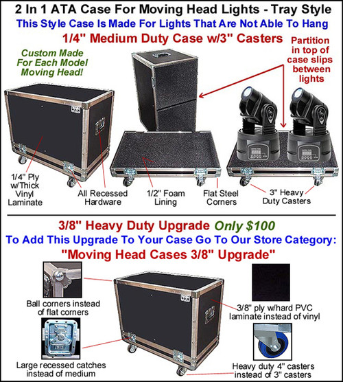 Moving Head 2 in 1 Tray Style ATA Lighting Case by Brand
