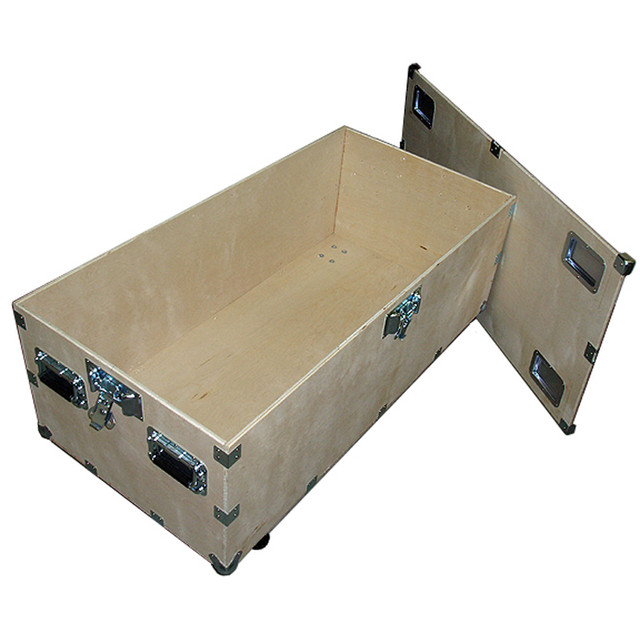 48" Crate Style Trunk Cases - 1/2" Ply w/Wheels - 4 Pc Set