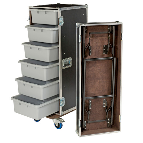 6 Tub Heavy Duty ATA Drawer Case 18" x 31" x 36"