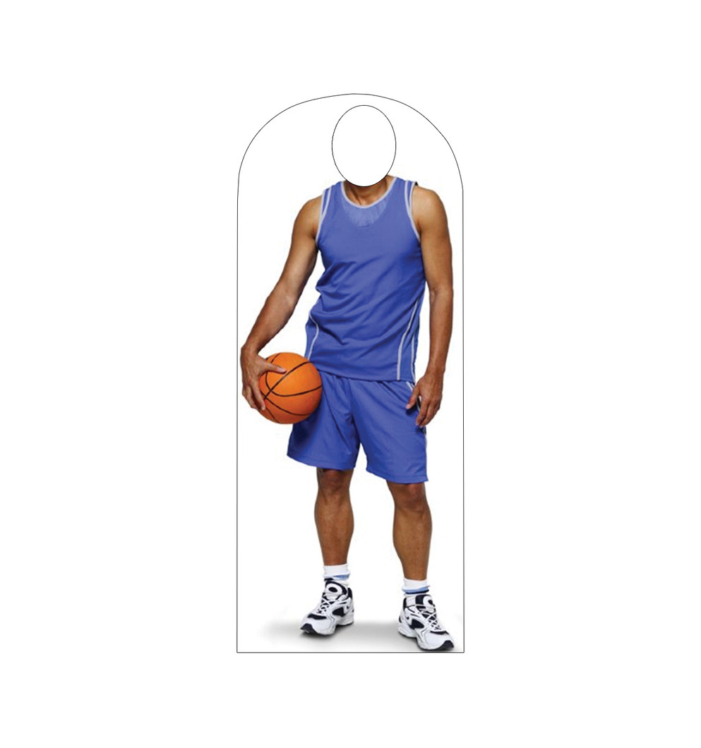 Full Court Fun | Lifesize Basketball Cutout | Customizable Party Decoration