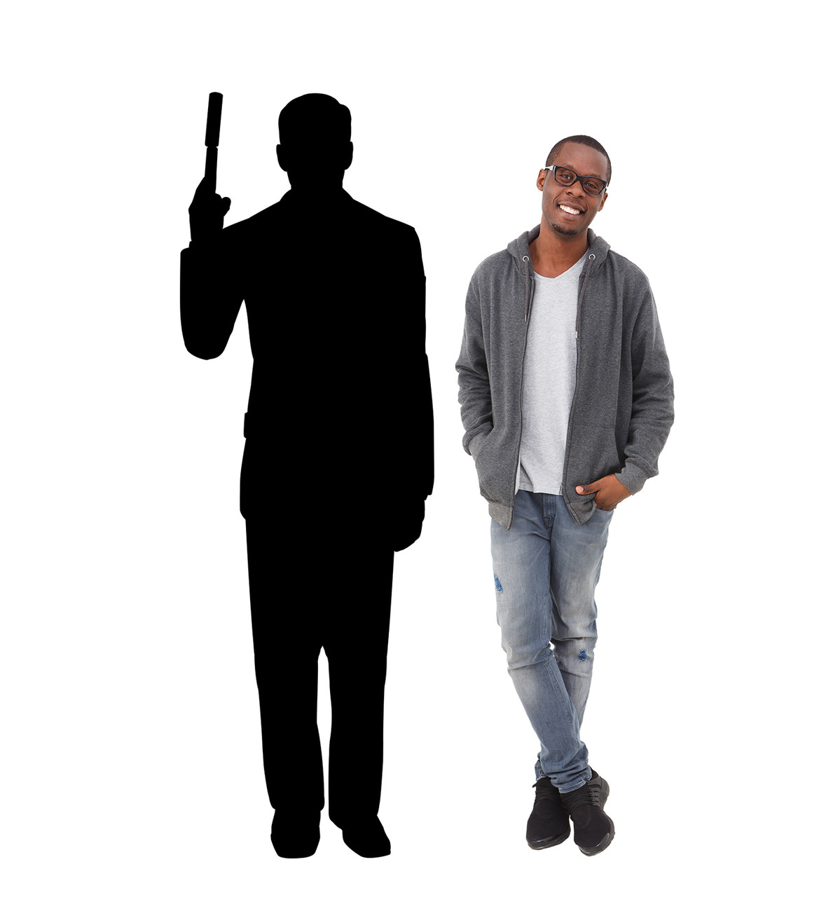 Secret Agent Spy With Gun Silhouette