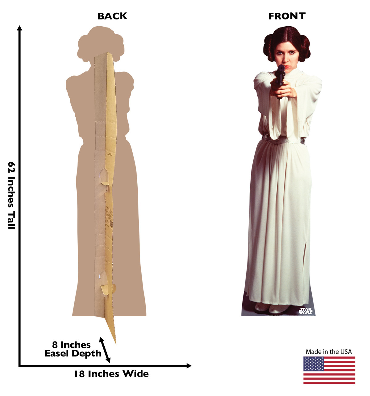 Star Wars | Princess Leia Lifesize Cutout | Perfect Party Decoration