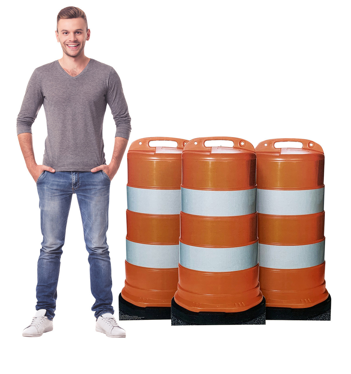 Construction Barrels (Set of Three)