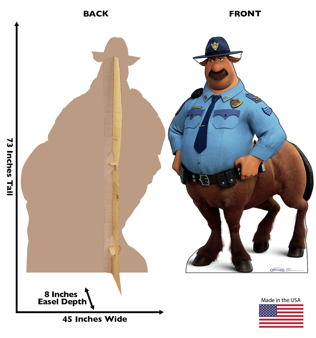 Onward Disney/Pixar | Officer Bronco Cutout | Lifesize Cardboard