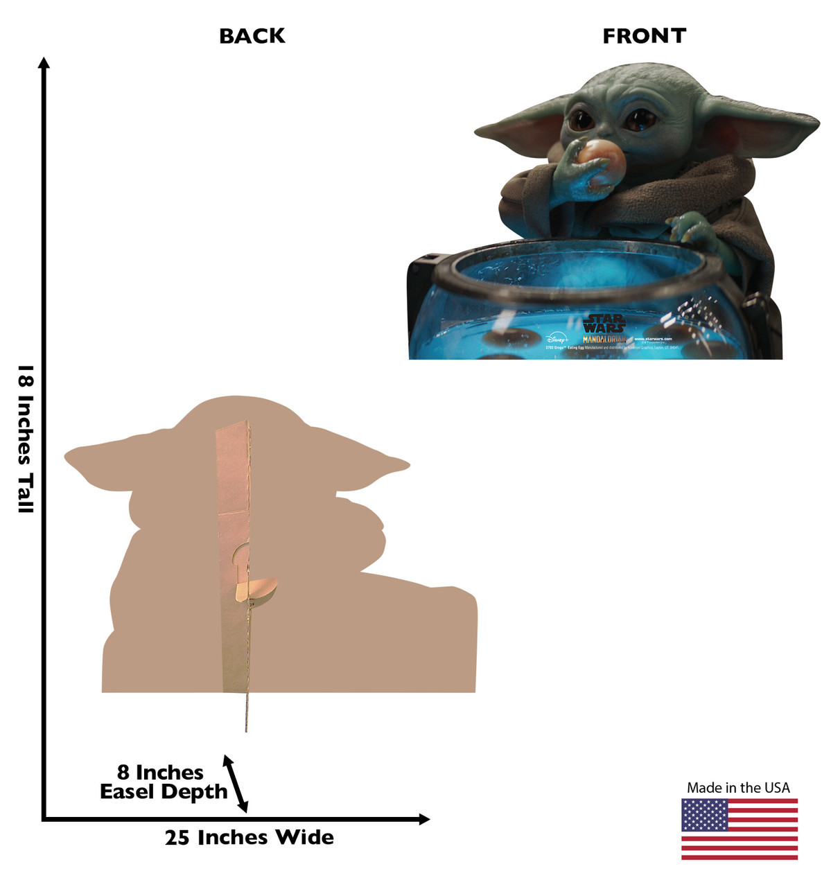 Grogu Eating Eggs | The Mandalorian Cutout | Free-Standing Decoration