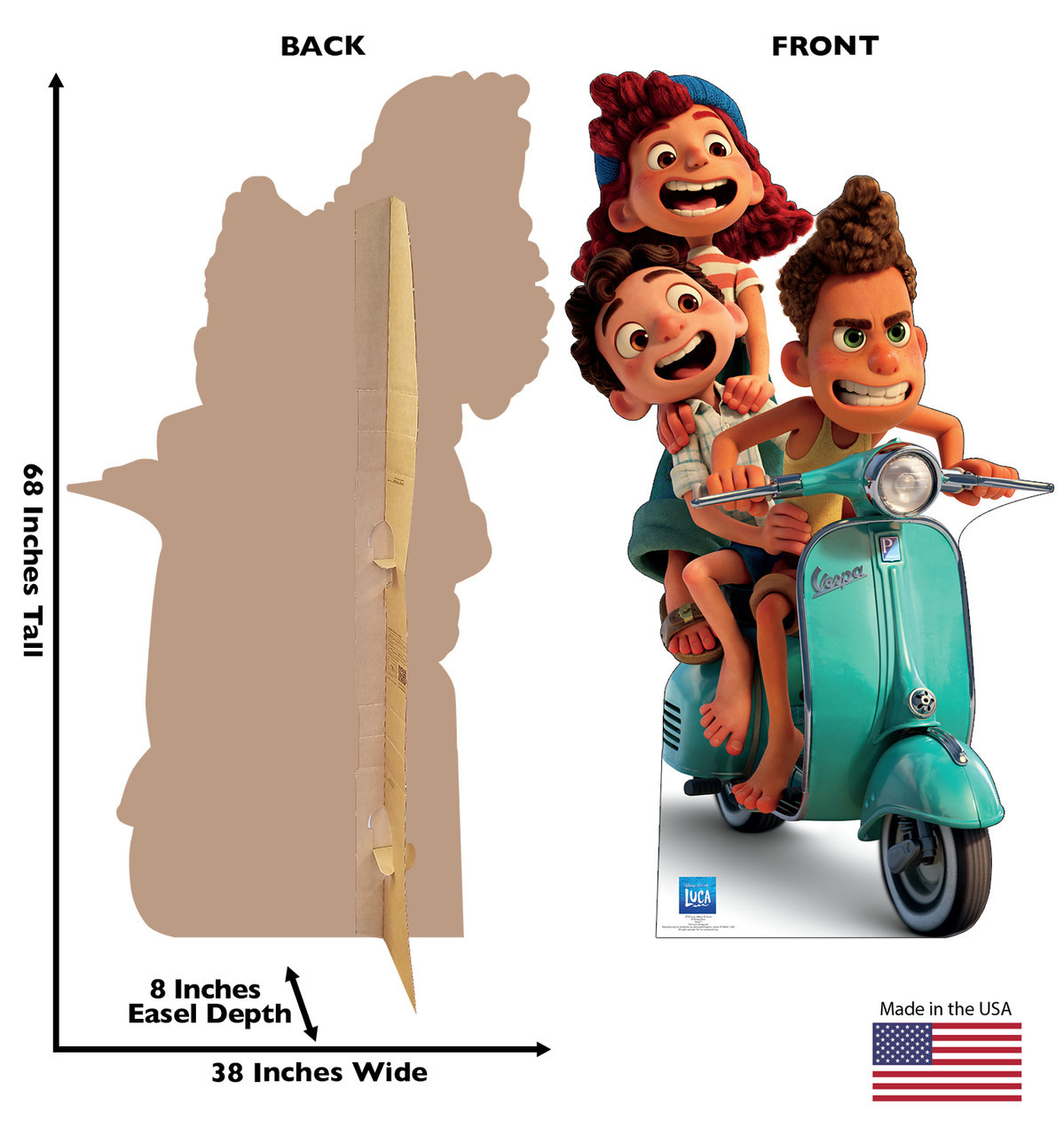 Disney | Personalized Luca & Friends Standup | Life-Sized Party Cutout