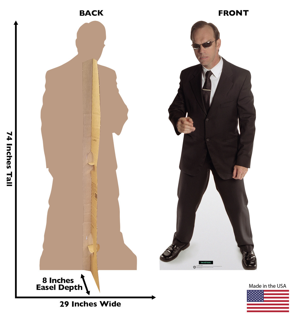 Agent Smith | Life-Size Cutout | Realistic Movie Decor
