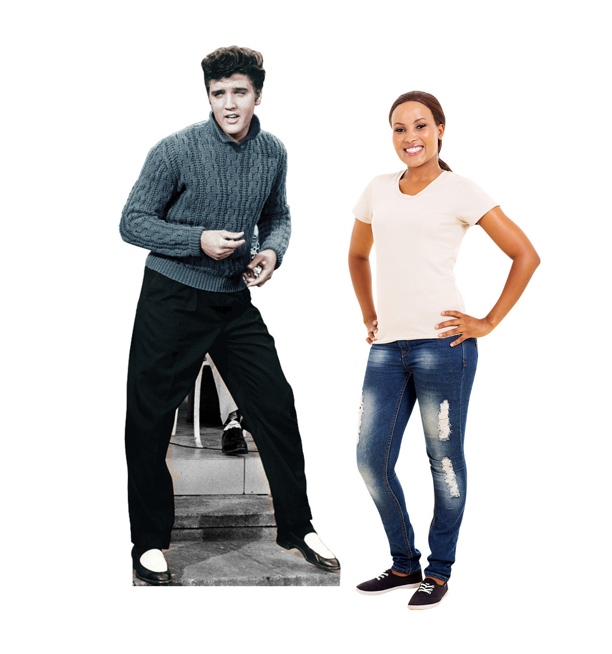 Elvis in Style | Blue Sweater Standee | Iconic Party Decor