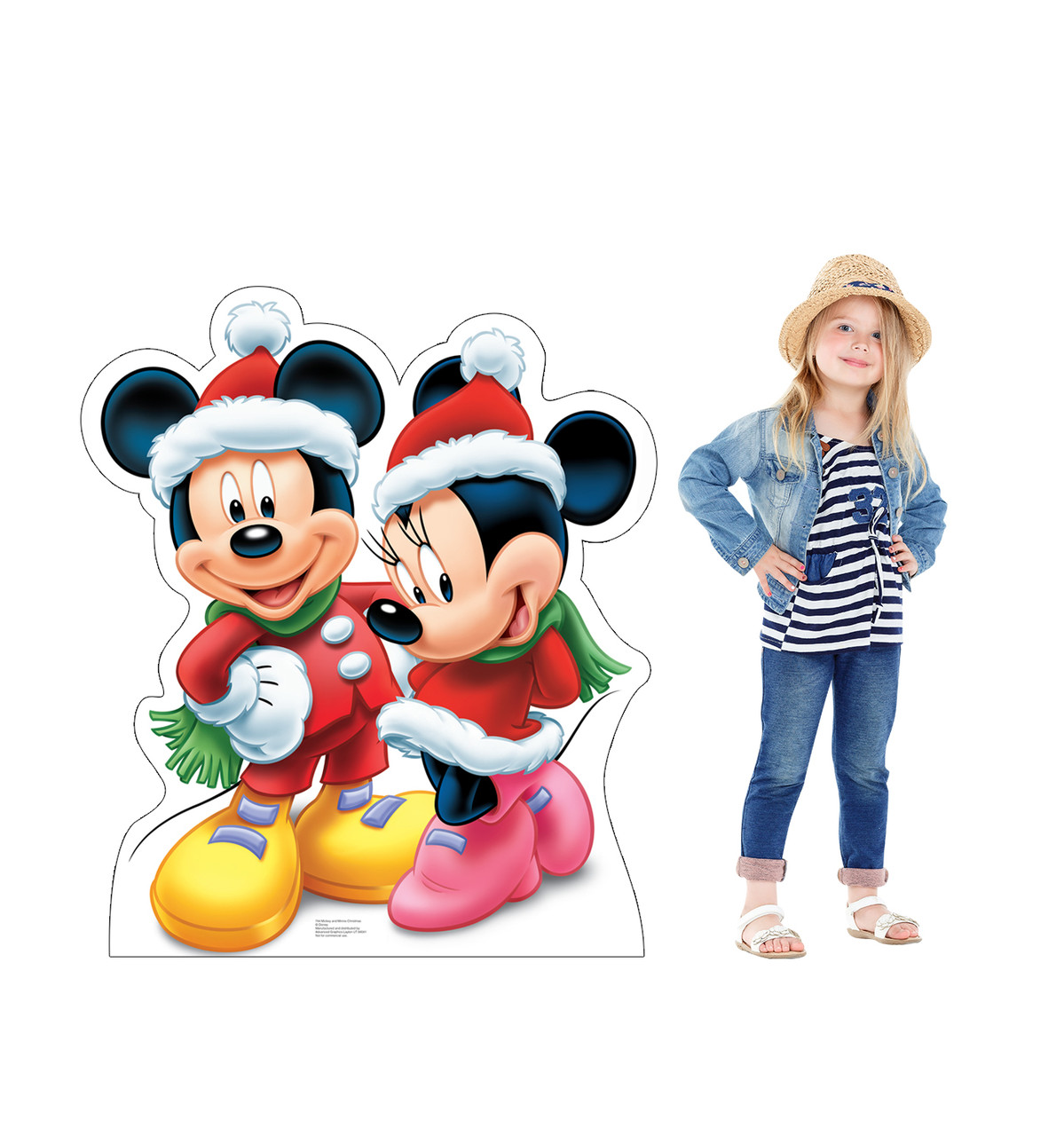 Mickey & Minnie | Holiday Cheer Cutout | Christmas Decor
