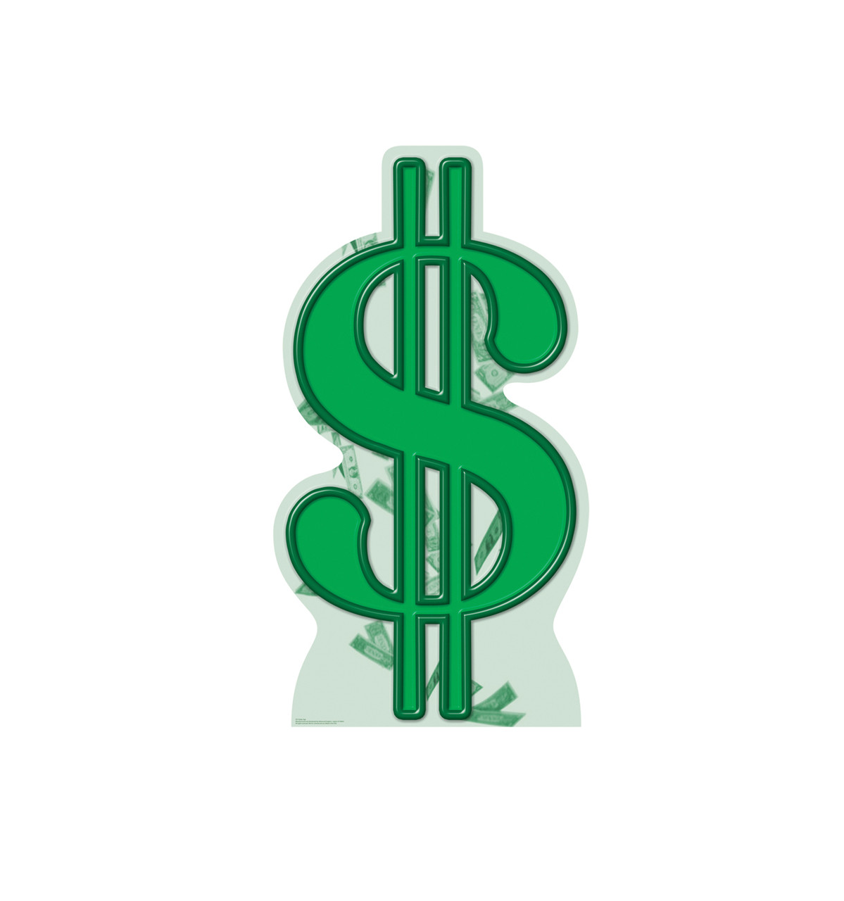 Charming Dollar Sign | Lifesize Cardboard Cutout | Fun Party Decor