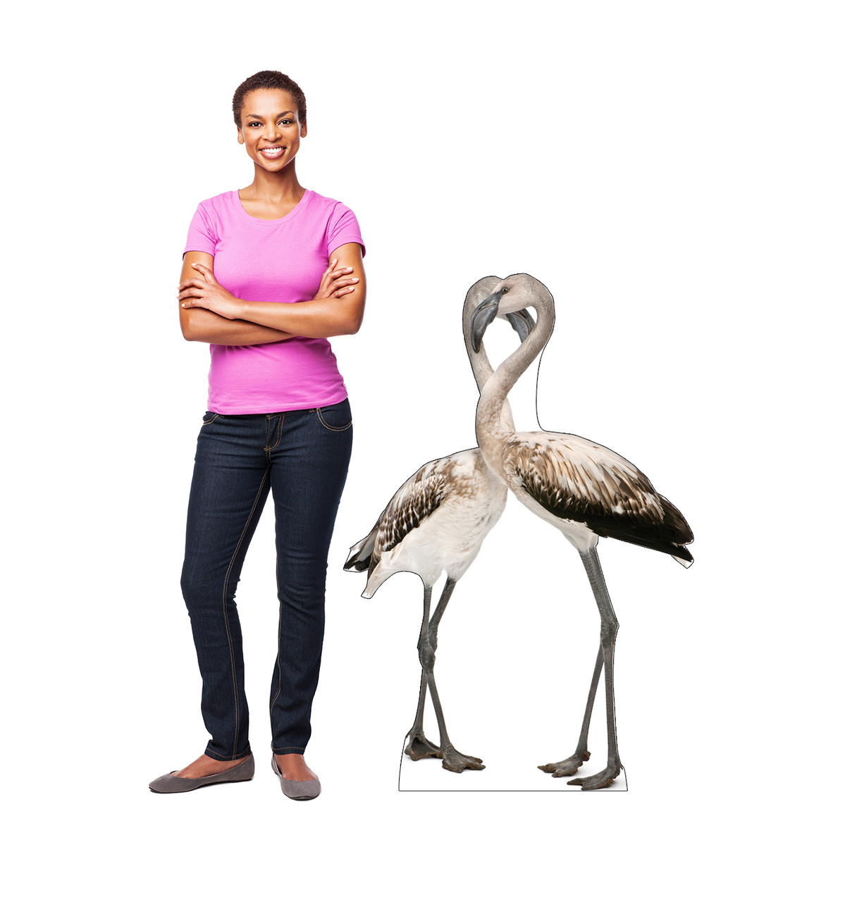 Fabulous Flamingos | Life-Size Cardboard Cutout | Fun Party Decor