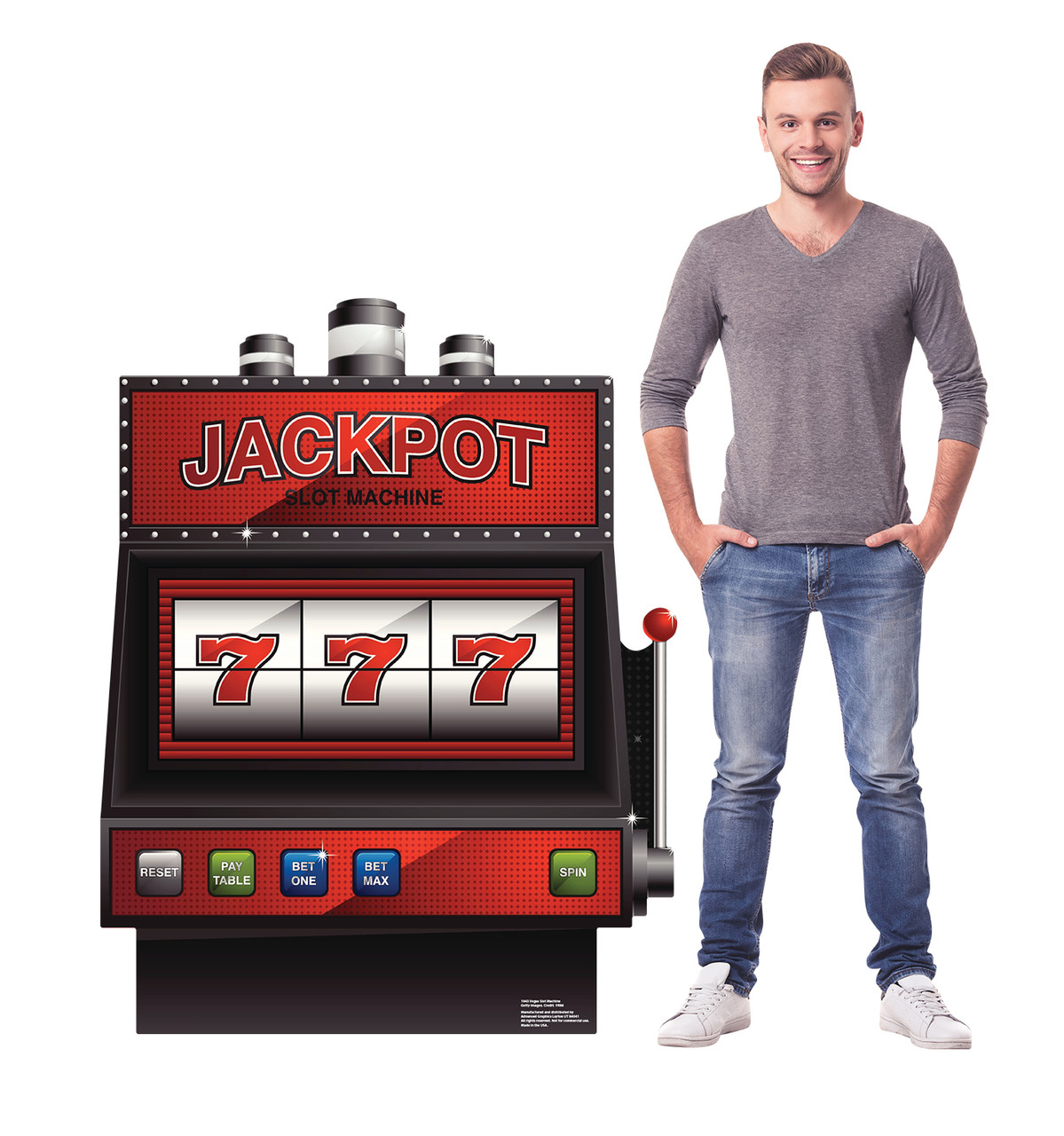 Vegas Slot Machine | Lifesize Cardboard Cutout | High-Quality Free ...