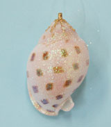Small Spotted Bonnet Glitter Seashell Ornament - Christmas Tree ...