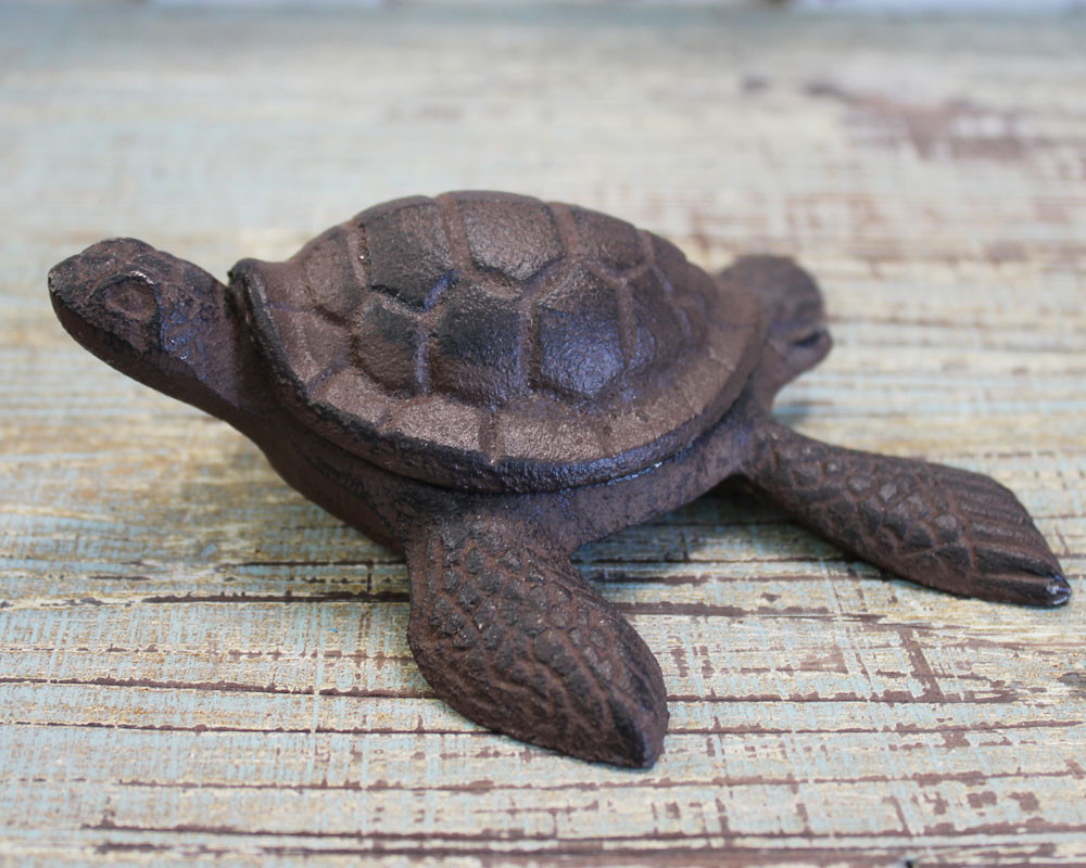 Sea Turtle Key Box - Wrought Iron Beach Decor - California Seashell Company