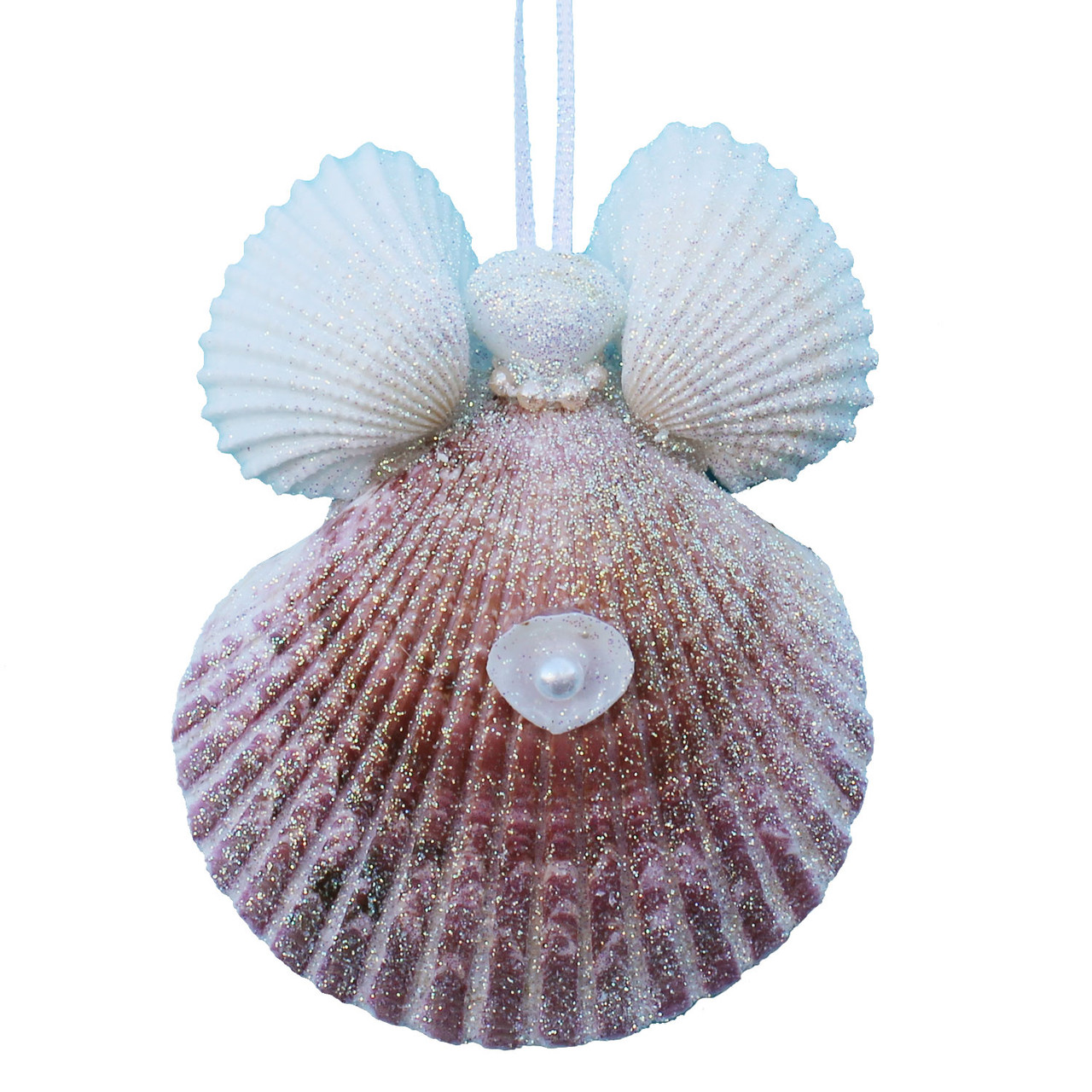 Handmade Angel Seashell Christmas Ornaments - Made by California ...