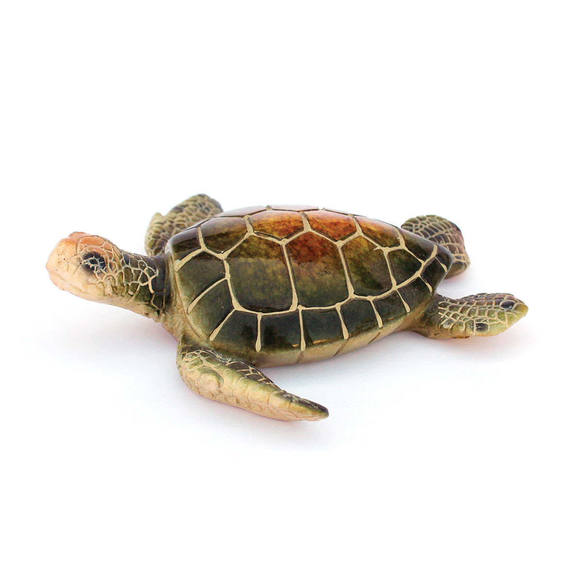 4.25" Green Resin Sea Turtle Figurine - Nautical Sea Decor - California ...