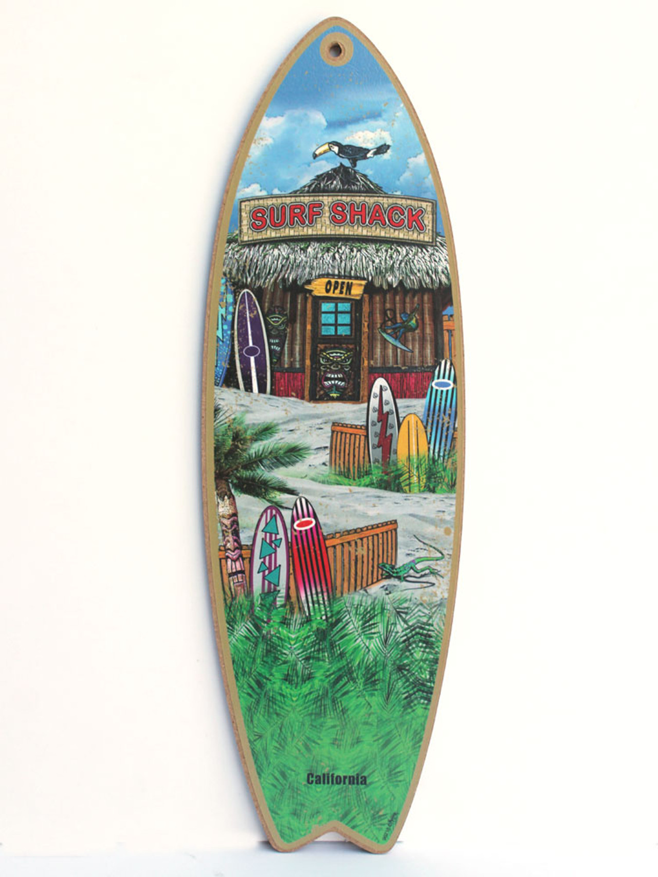 Keep Calm and Surf On Surfboard Sign - Made in the USA Wood Sign ...