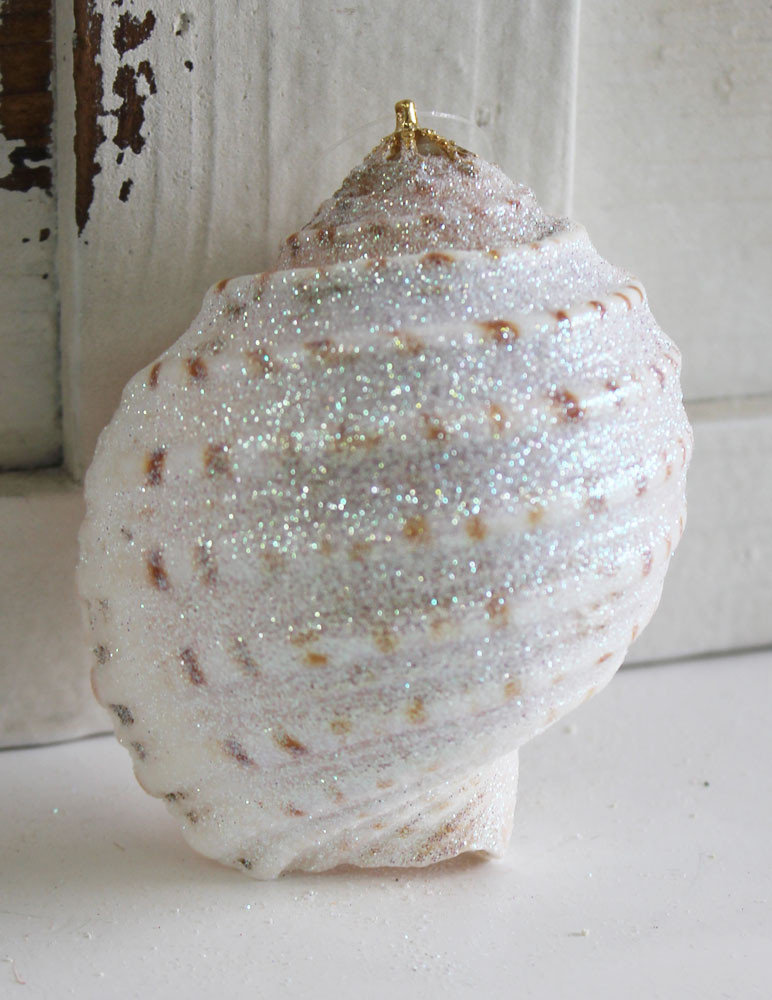 Large Spotted Tona Glitter Seashell Ornament - Christmas Tree ...