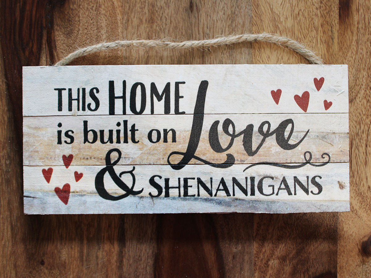 Love & Shenanigans Rope Sign- Made in the USA - California Seashell Co