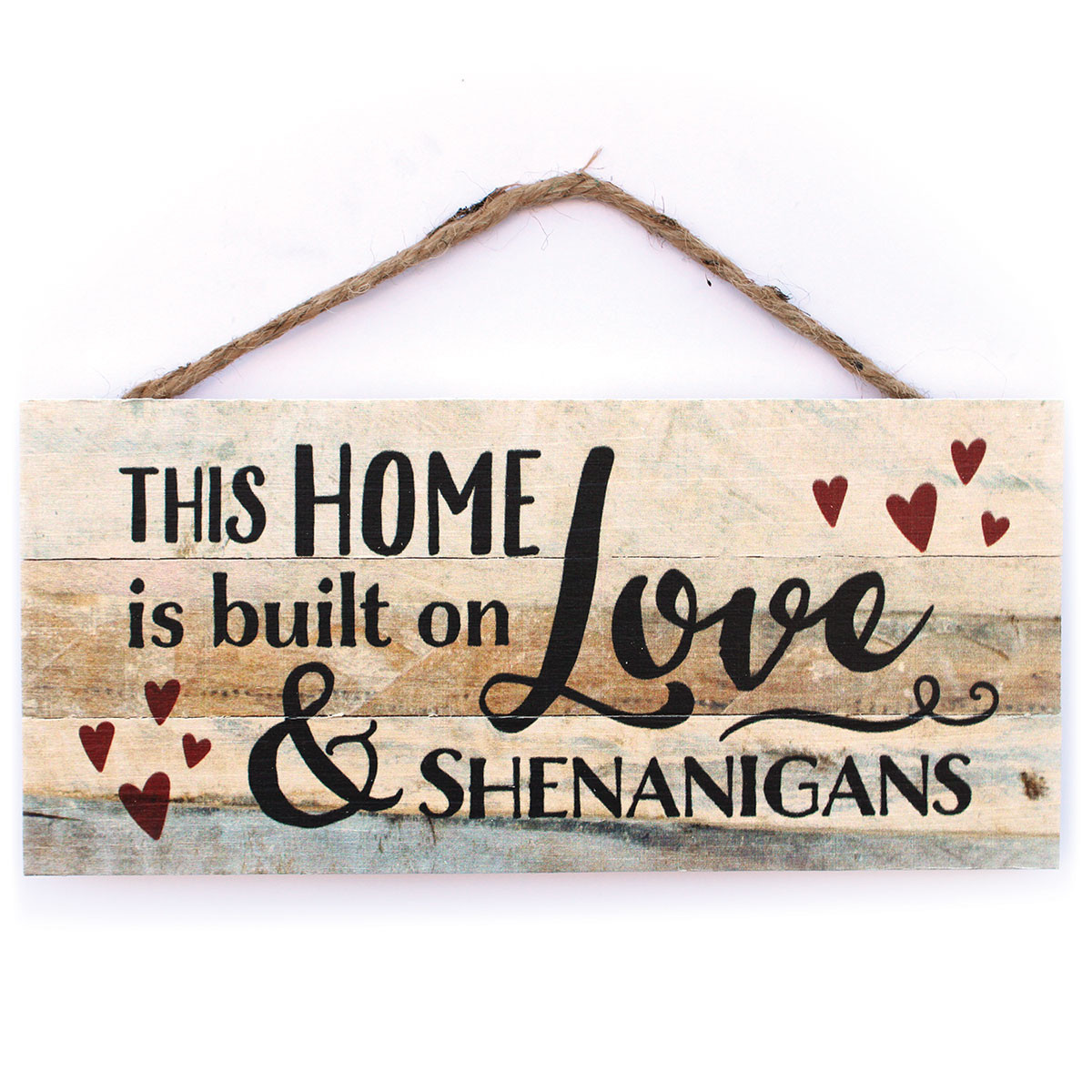Love & Shenanigans Rope Sign- Made in the USA - California Seashell Co