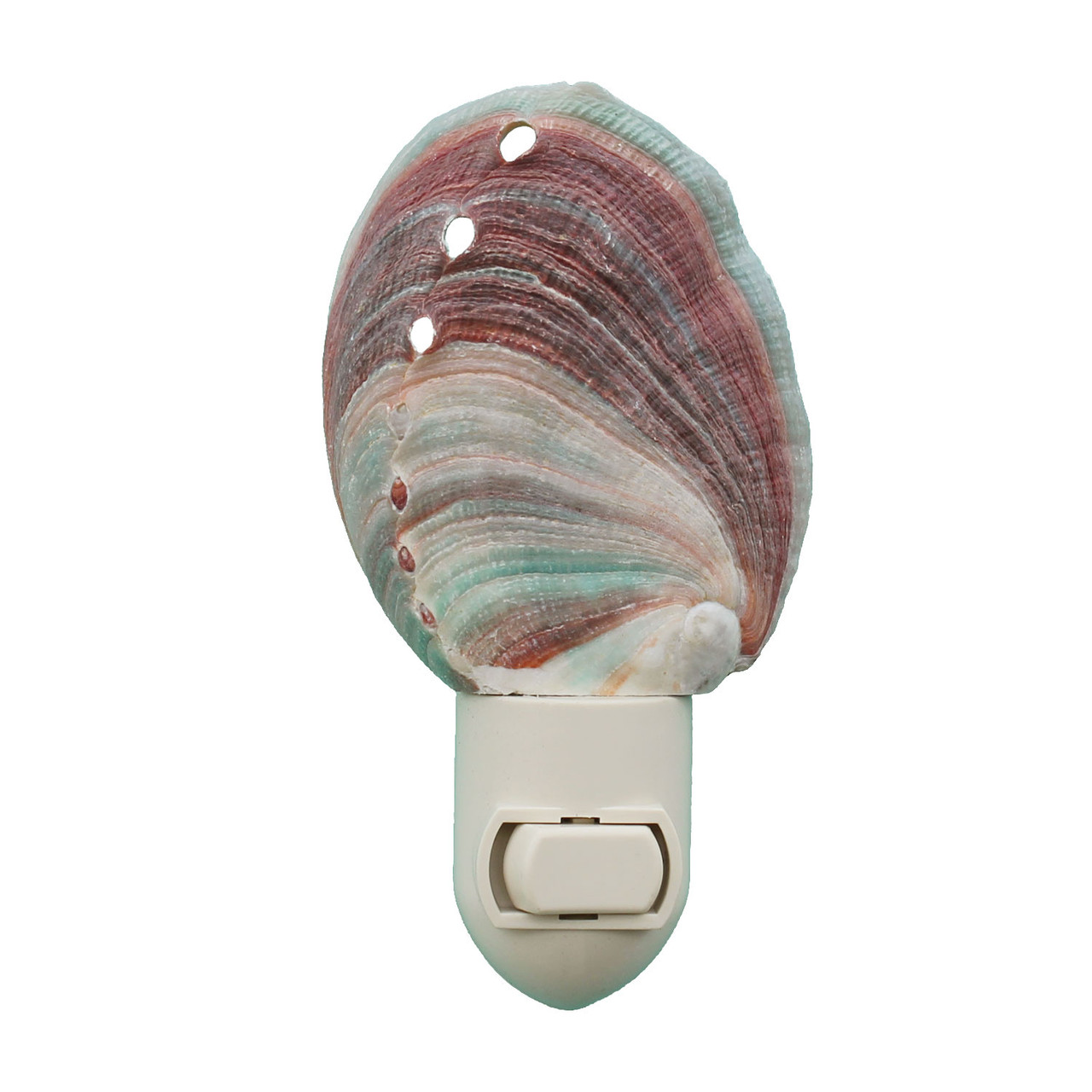 Natural Red Abalone Night Light - Shell & Nautical Bathroom Decor ...