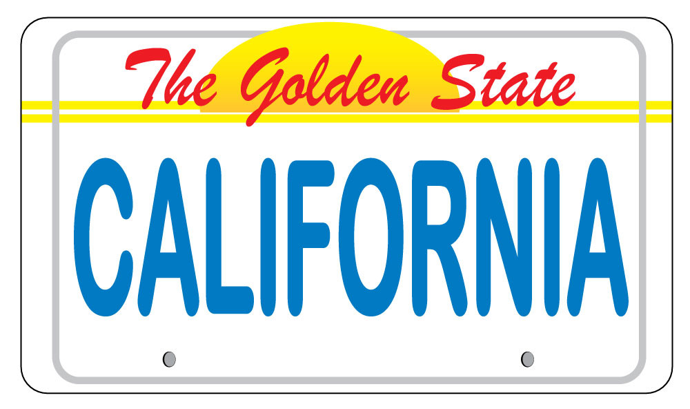 California License Plate Sticker - 1 Dozen - California Seashell ...