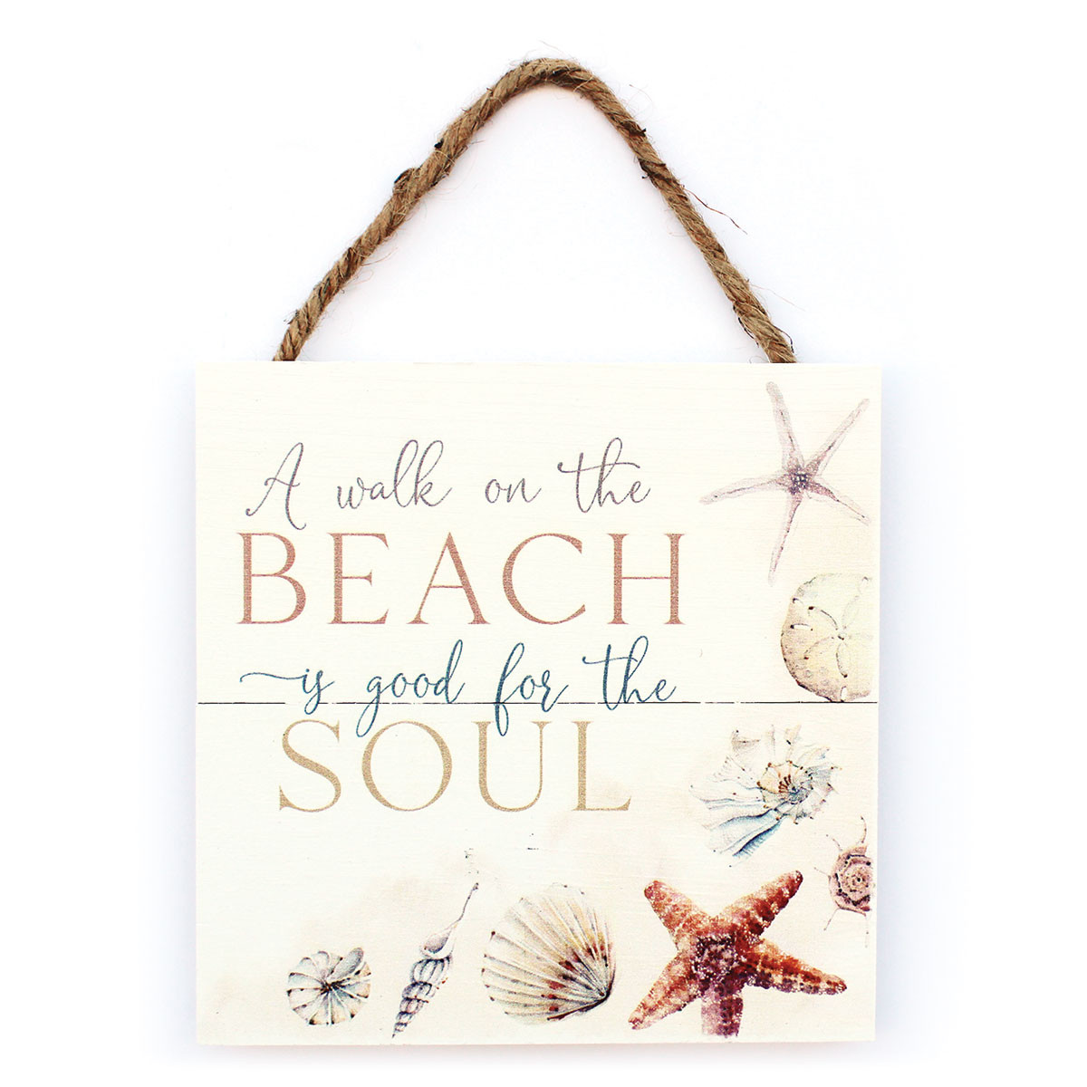 Good for the Soul Rope Sign - Made in the USA for California Seashell Co