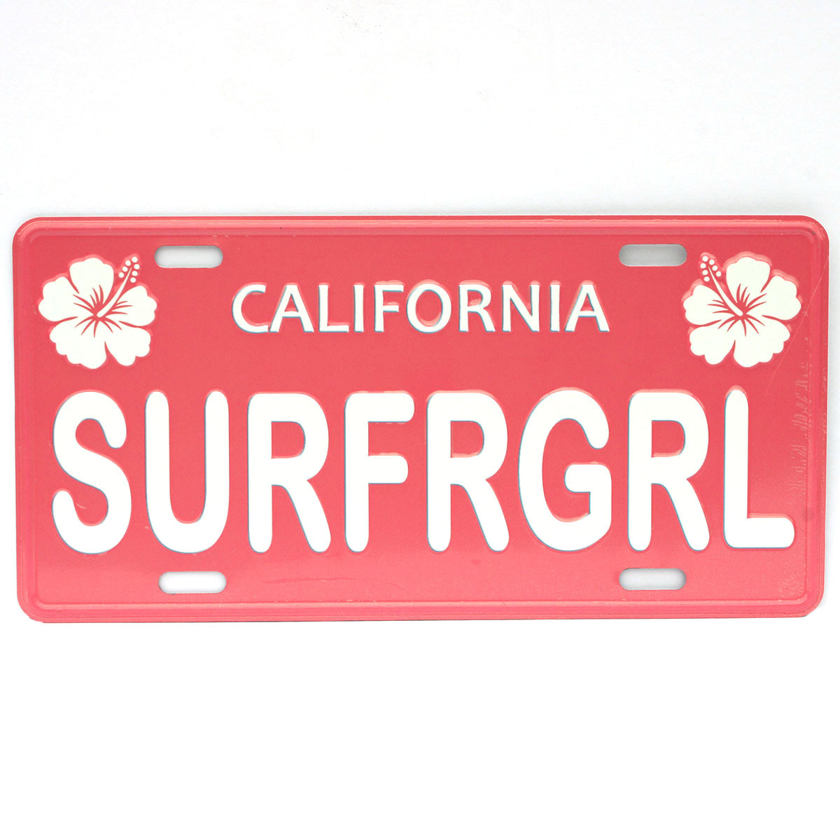 SURFRGIRL - Surfer Girl Pink Novelty California License Plate - Surf Decor