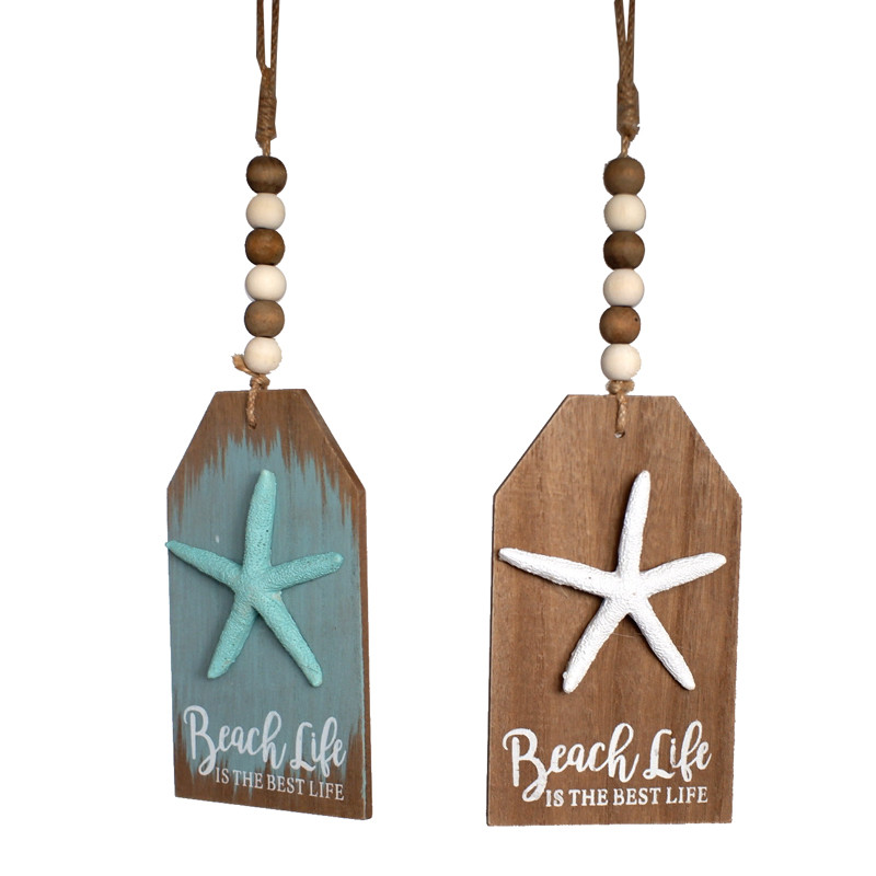Beach Life Hanging Tag Sign - Coastal Decor - California Seashell Co