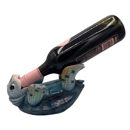 Sea Turtle Wine Bottle Holder - Nautical Bar Decor - California Seashell Co