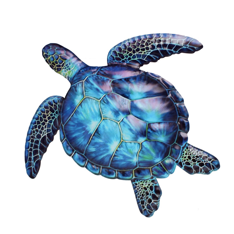 15" Sea Turtle Metal Wall Art - Coastal Garden Decor - California ...