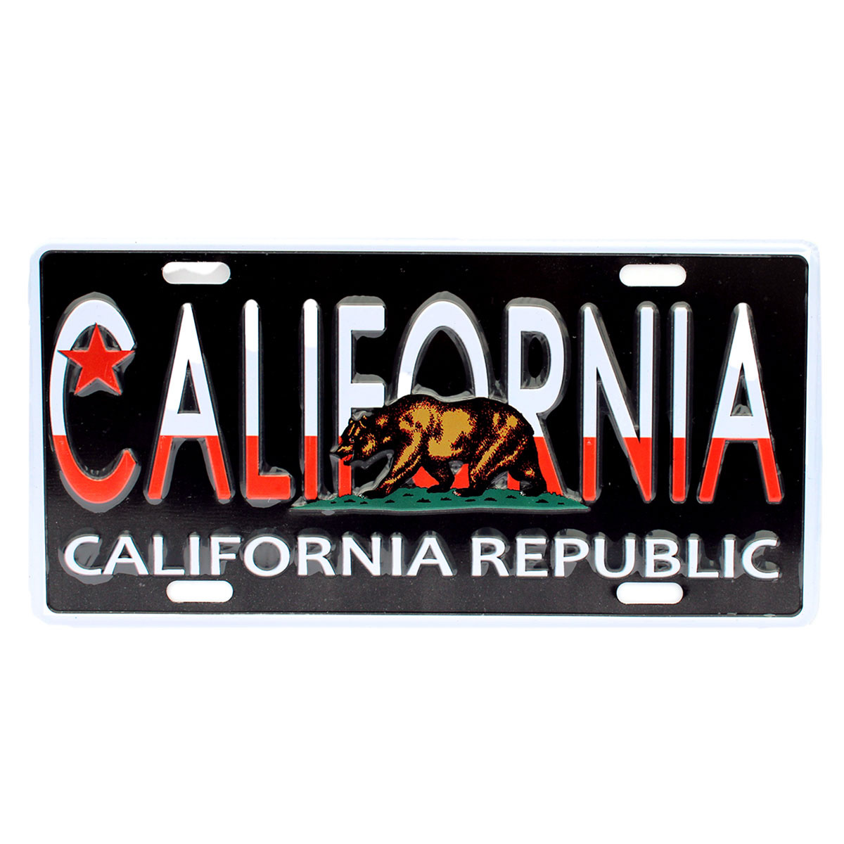 California Republic Bear Novelty California License Plate - Surf Decor