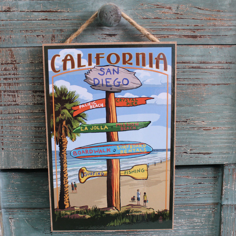 San Diego Beach City Signs - Southern California Wood Signs