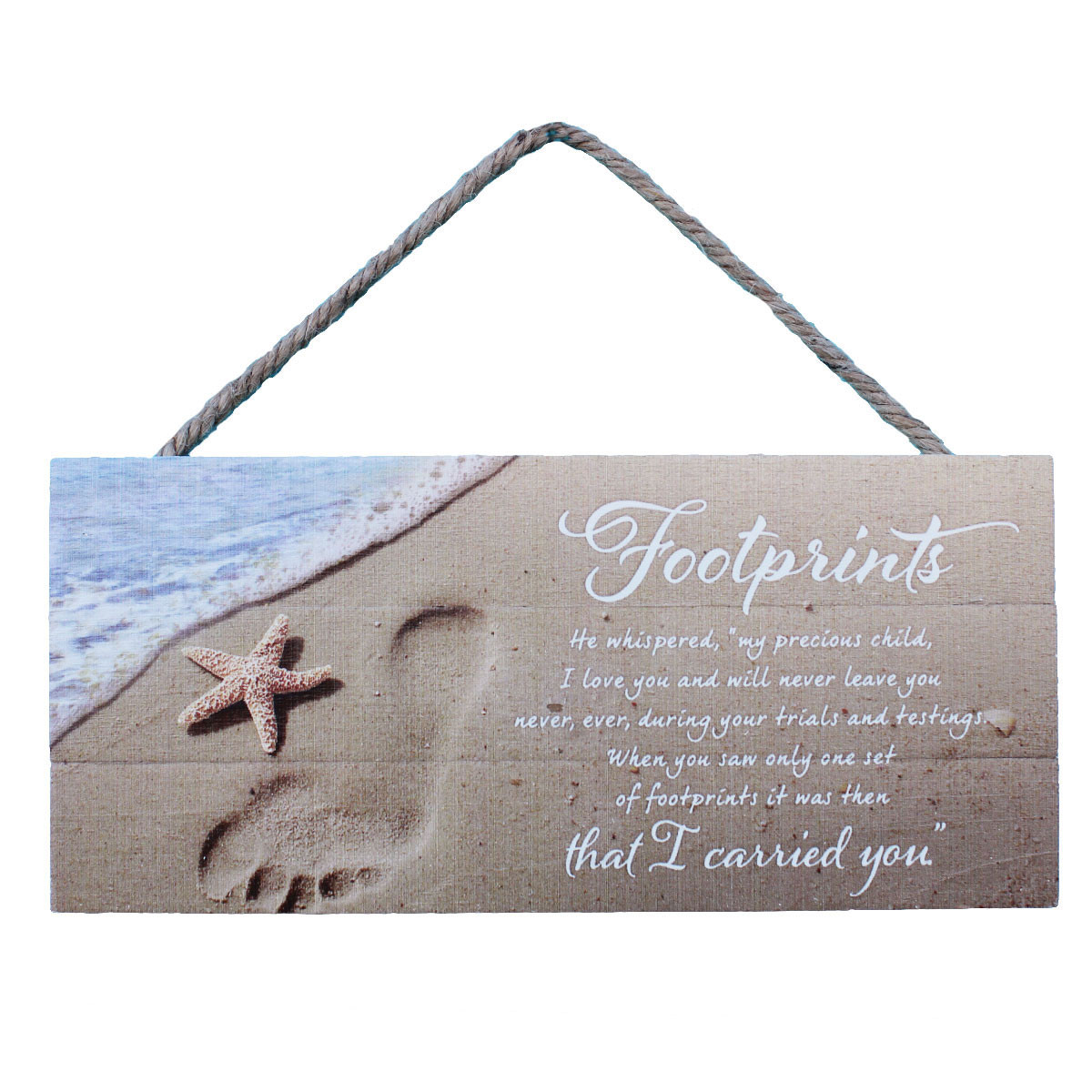 Footprints in the Sand Cross - Religious Beach Decor - California ...