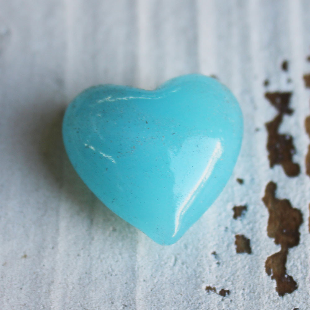 Small Light Blue Glass Hearts - Beach Wedding & Party Favors ...
