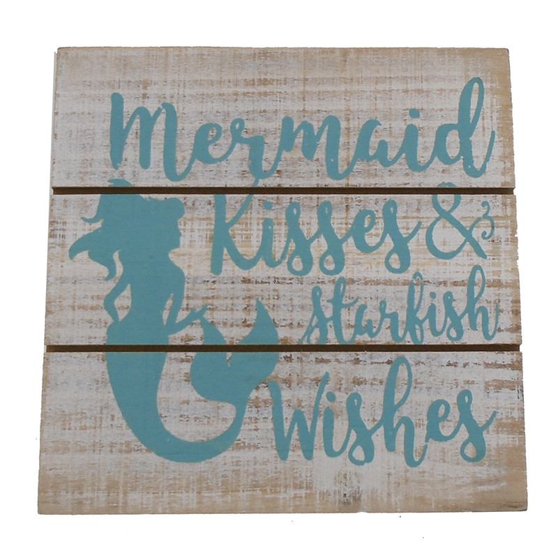 Mermaid Wall Signs - Mermaids Welcome Sign - California Seashell Co