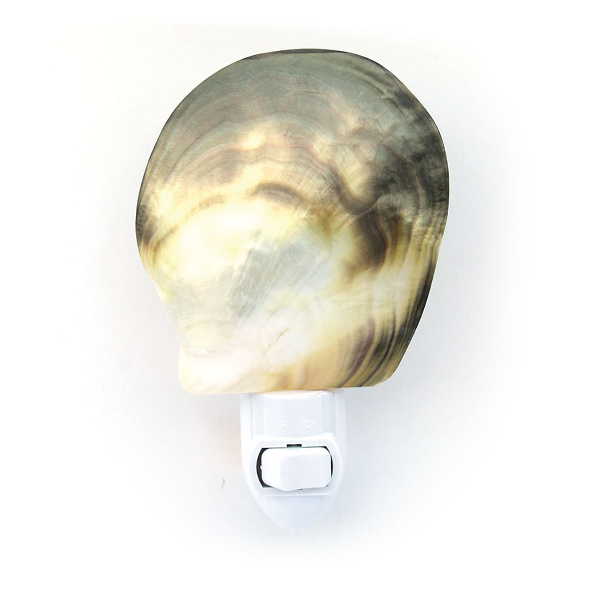 Polished Oyster Shell Night Light - Nautical Bathroom Decor ...