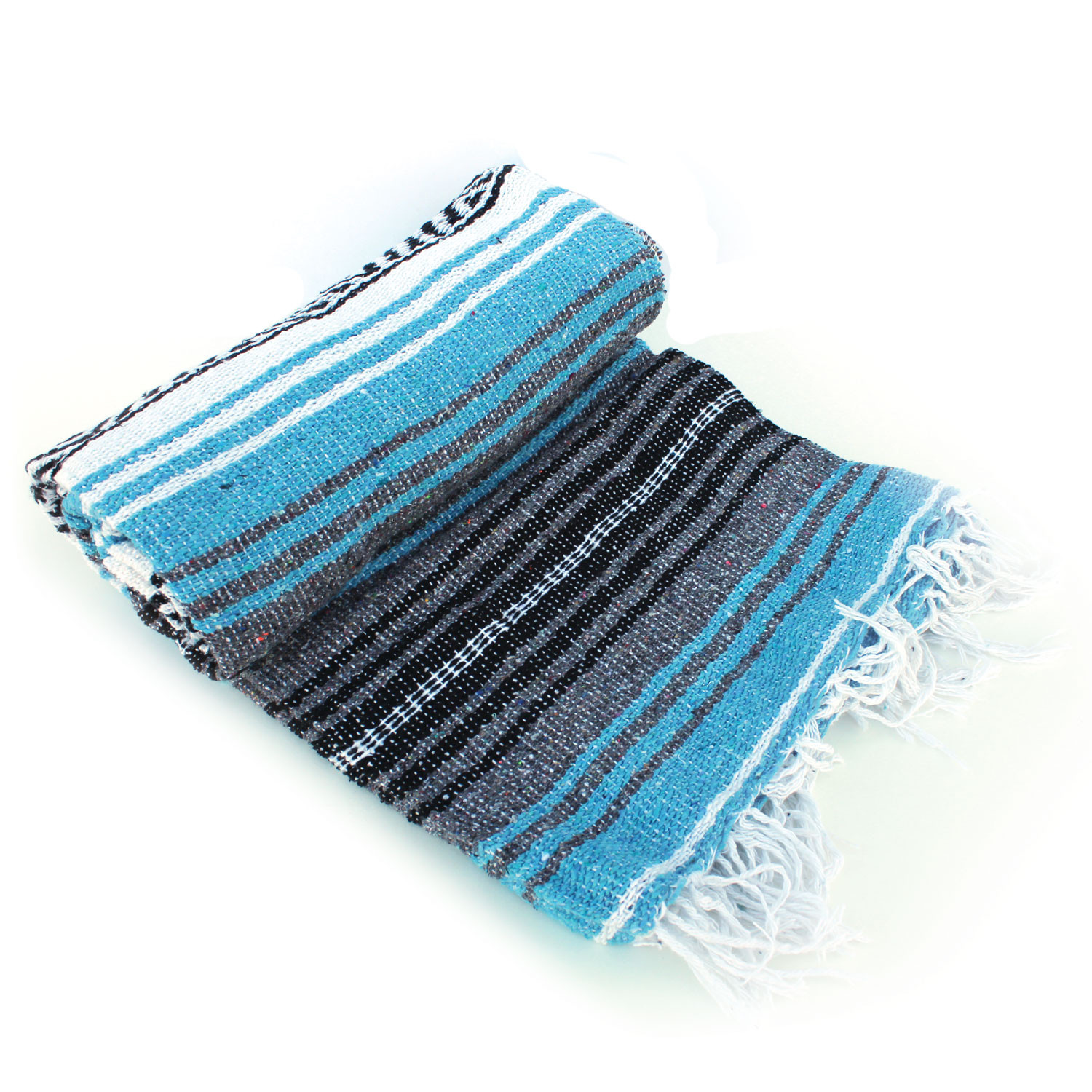 Cobalt & Light BLue Throw Blanket - Mexican Beach Blanket - California ...