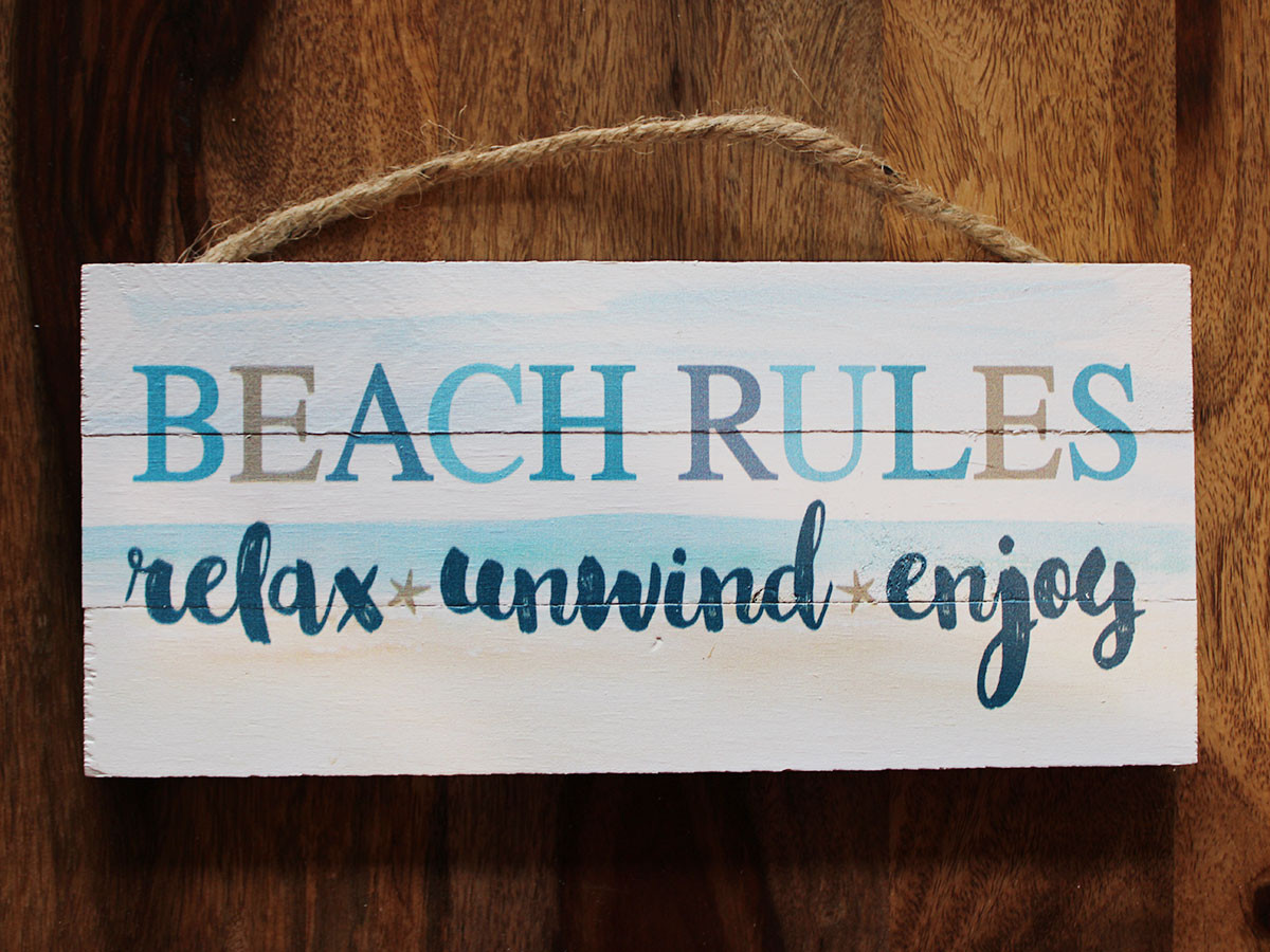 Beach Rules - Relax, Unwind, Enjoy - Made in the USA by P Graham Dunn ...