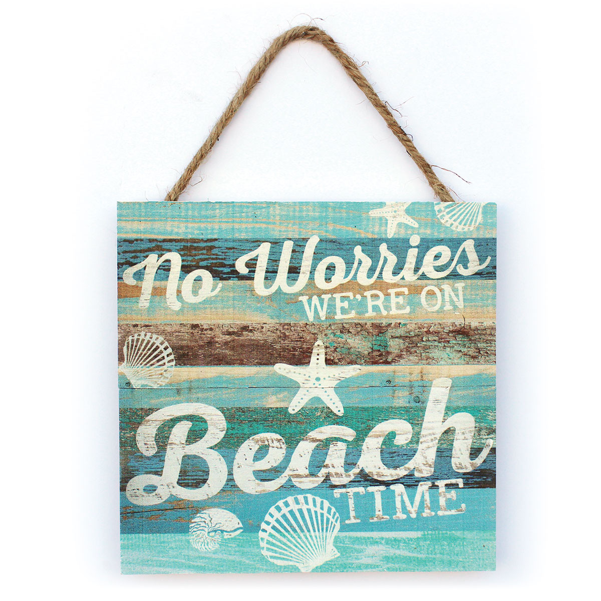 No Worries We're on Beach Time Rope Sign - Made in the USA for ...