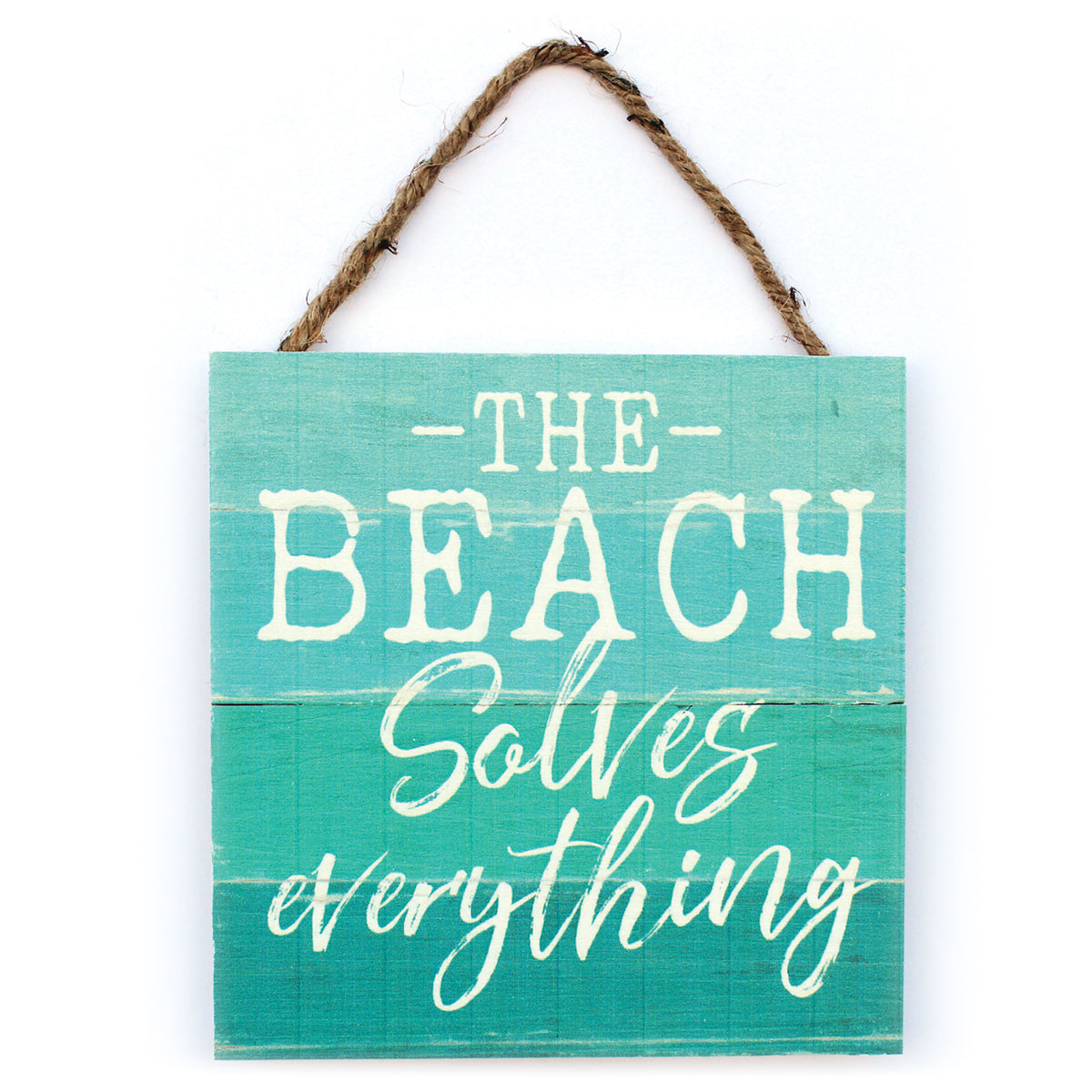 The Beach Solves Everything Rope Sign - Made in the USA for California ...