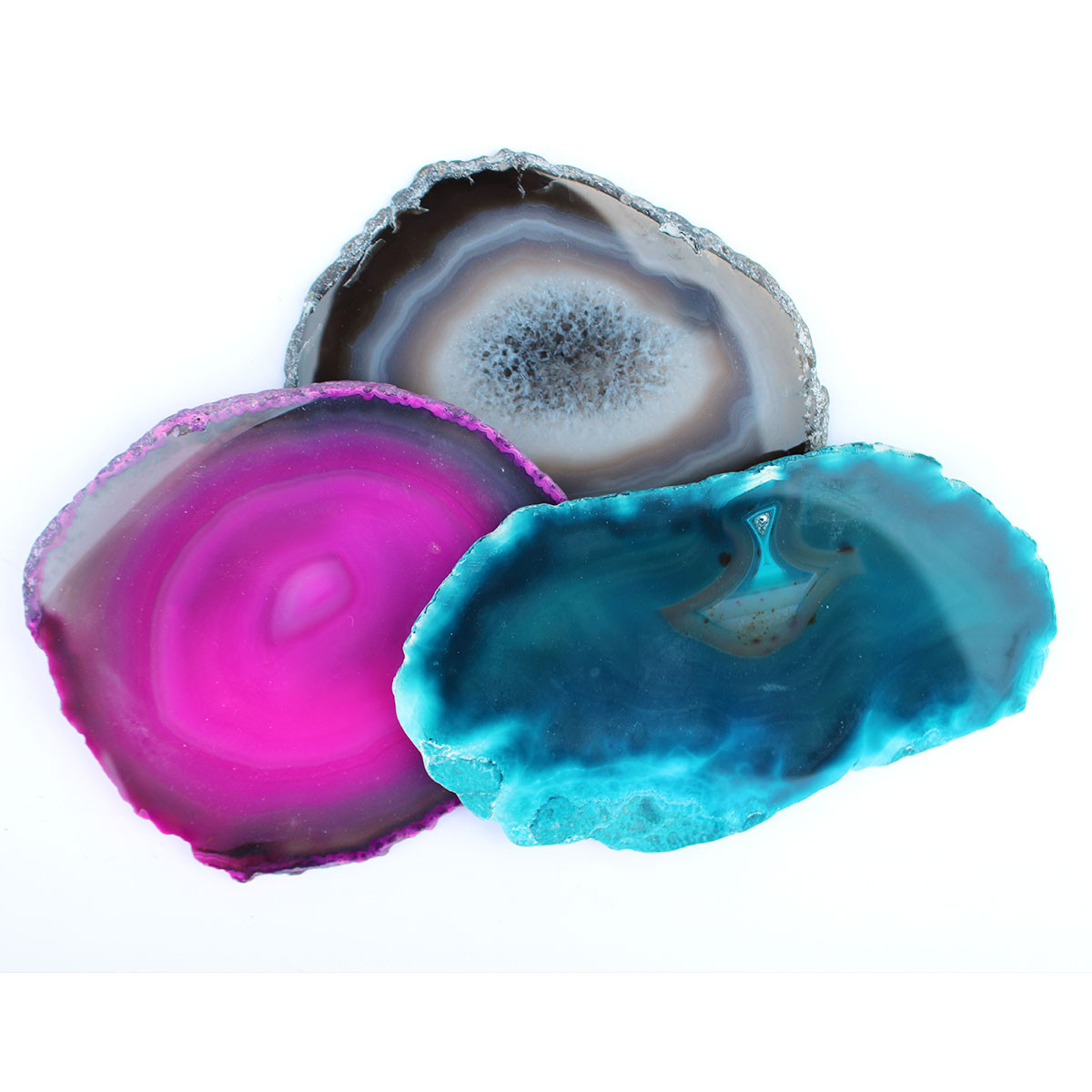 Dyed & Natural Agate Slabs - Rocks & Minerals - California Seashell Co
