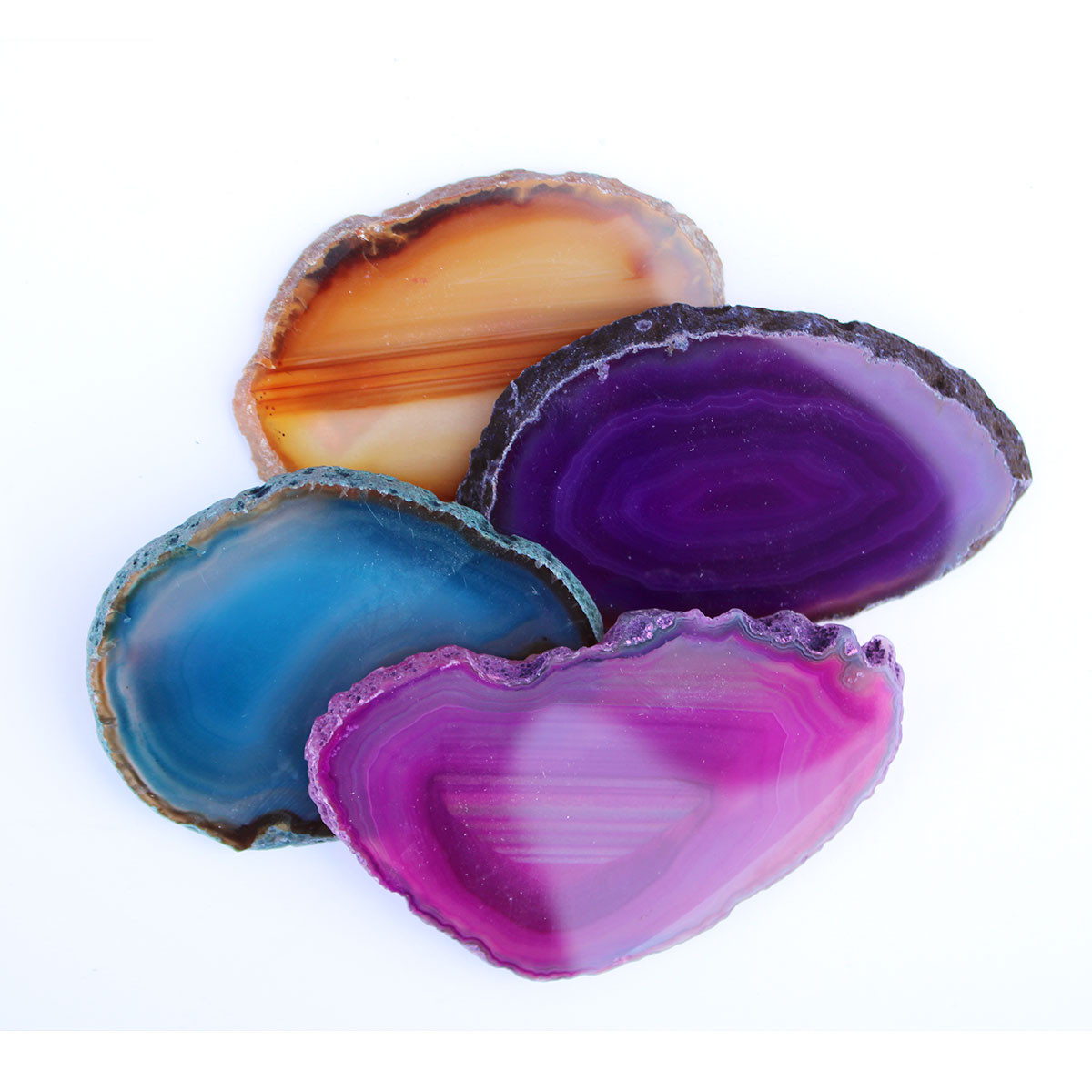 Dyed & Natural Agate Slabs - Rocks & Minerals - California Seashell Co