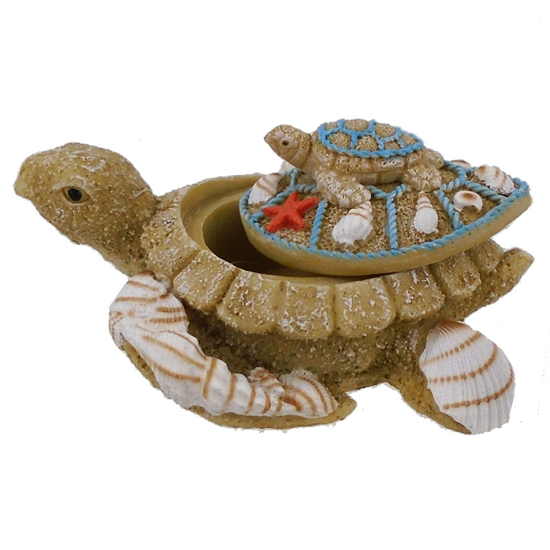 Sea Turtle Resin Figurine - Sea Turtle Decor - California Seashell Company