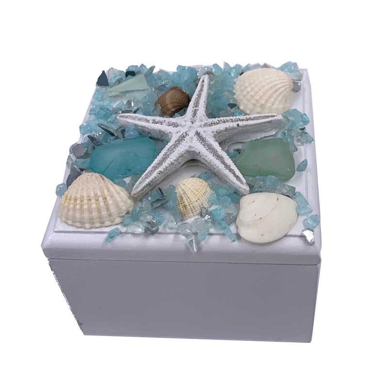 Nautical Mermaid Trinket Trays - Coastal Jewelry Box & Treasure Chest